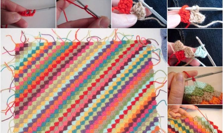 Diagonal Crochet Stitch [Free Tuto] | Your Crochet