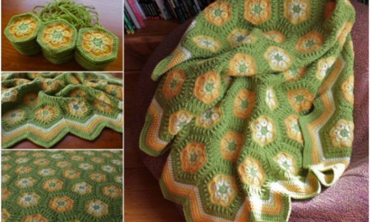 Crochet African Flower Blankets – Free Pattern And Video Tutorial