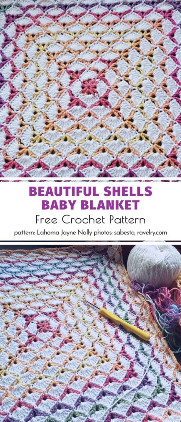 Candy Sweet Shell Stitch Blankets + Video Tutorial - Your Crochet