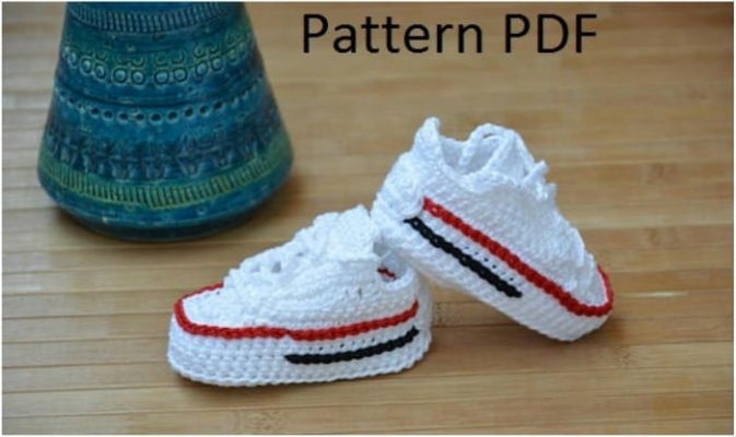 Converse Baby Booties Free Crochet Patterns - Your Crochet