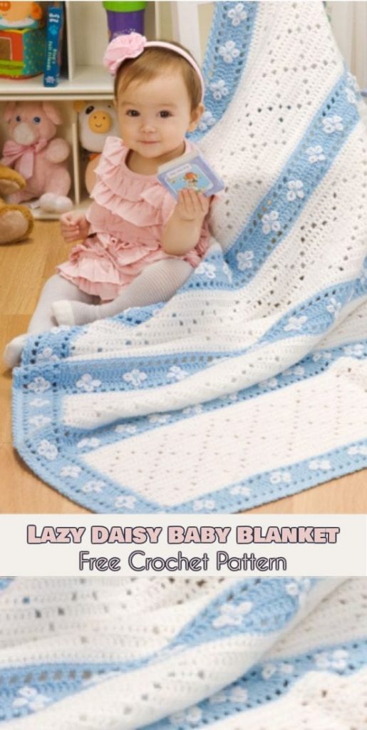 Lazy Daisy Baby Blanket Free Crochet Pattern - Your Crochet
