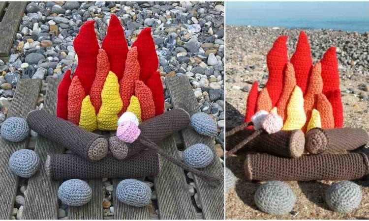 Campfire with Roasted Marshmallows [Free Crochet Patterns] | Your Crochet