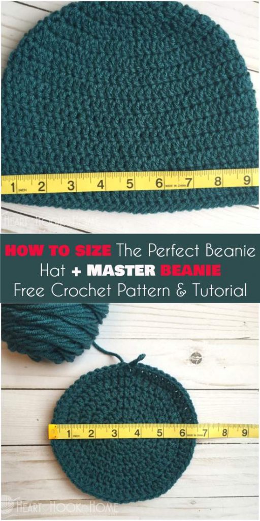 How To Size The Perfect Beanie and Master Beanie [Free Crochet Pattern ...