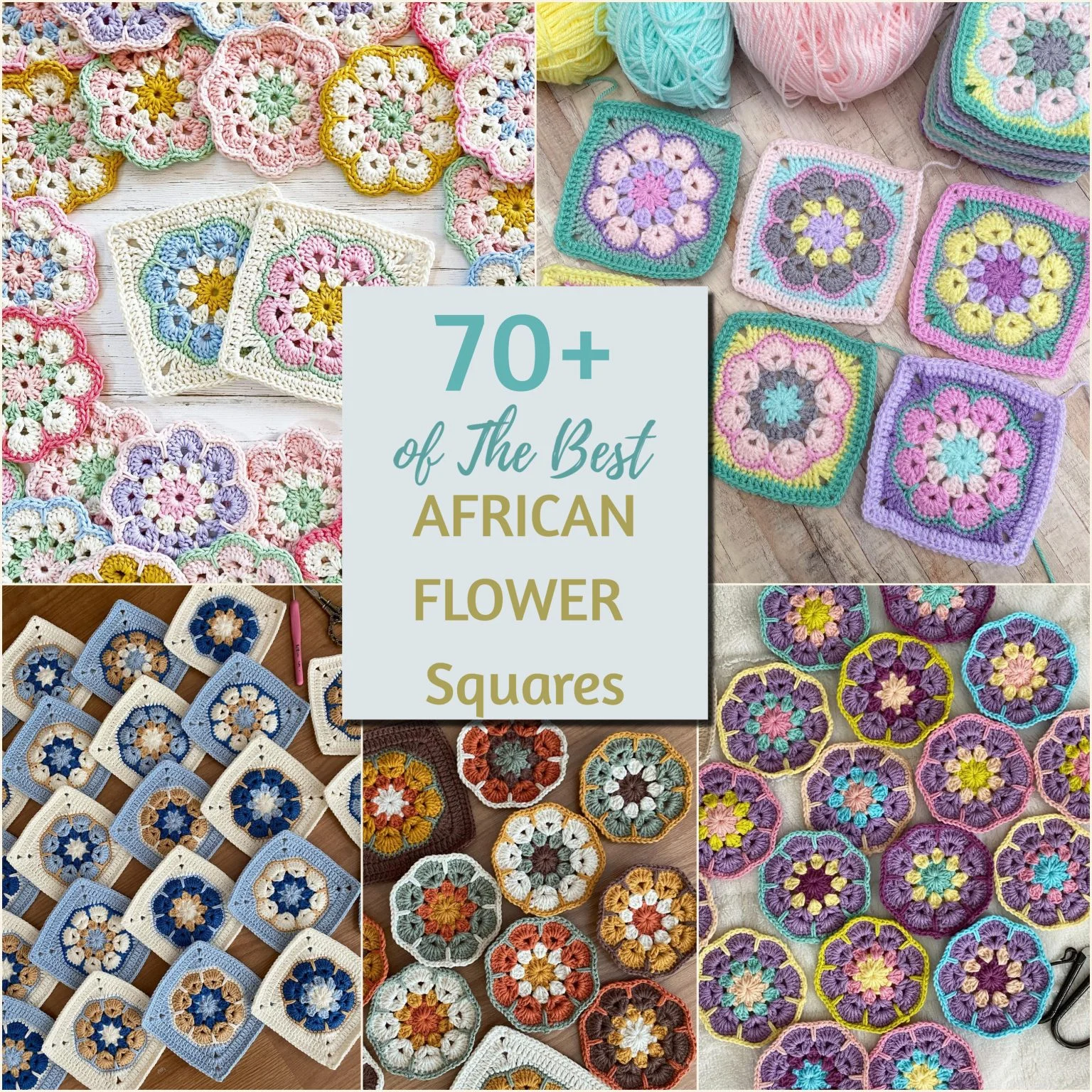 Crochet African Flower Granny Square and 8 Petal African Flower Tutorial