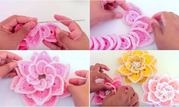 How to Crochet a Beautiful 3 D/ Flower Video Tutorial | Your Crochet