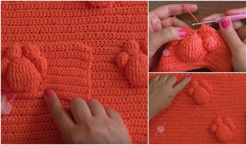 Blanket with 3D Cat Prints Video Tutorial - Your Crochet