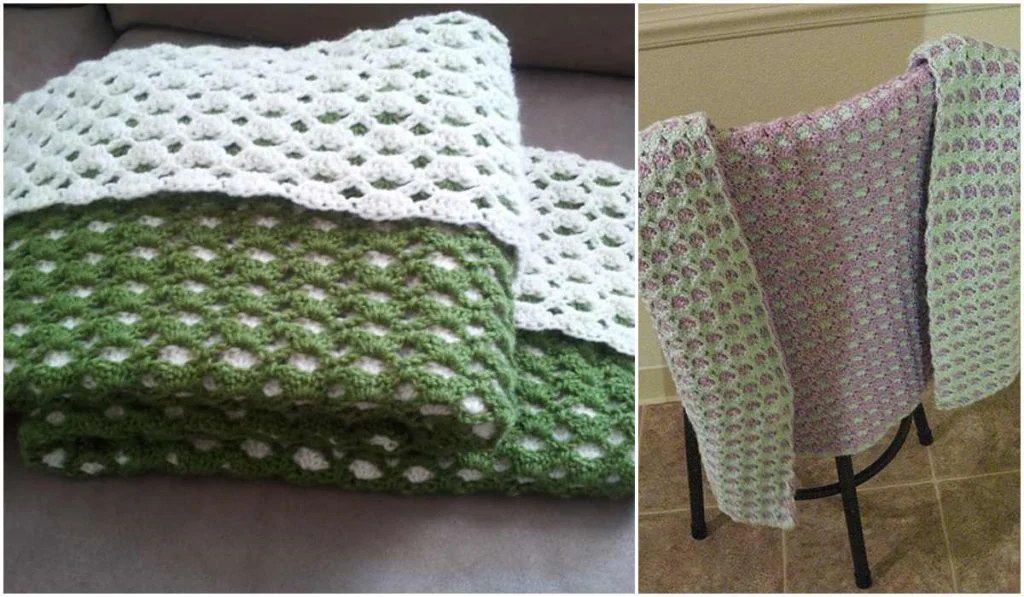 2 Sided Baby Shell Afghan – Reversible – Free Crochet Pattern - Your ...