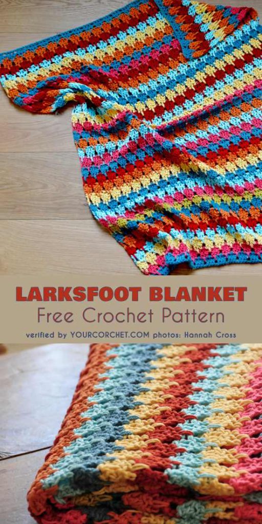 Larksfoot Stitch Blanket Free Crochet Patterns - Your Crochet