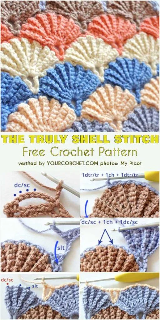 Crochet Shell Stitch Free Pattern and Tutorial - Your Crochet