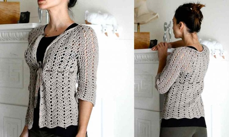 Chevron Lace Cardigan Free Crochet Pattern | Your Crochet