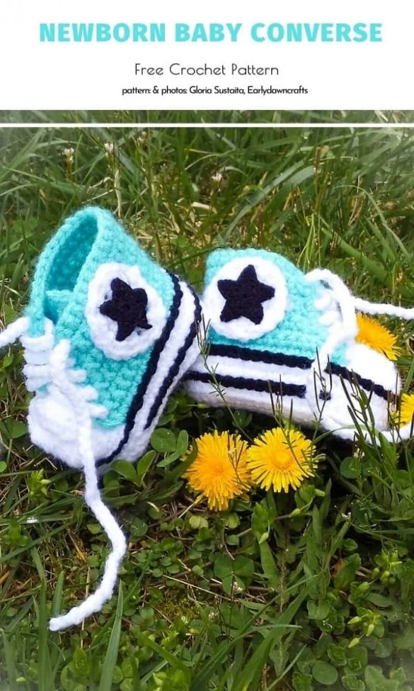 Converse Baby Booties Free Crochet Patterns - Your Crochet