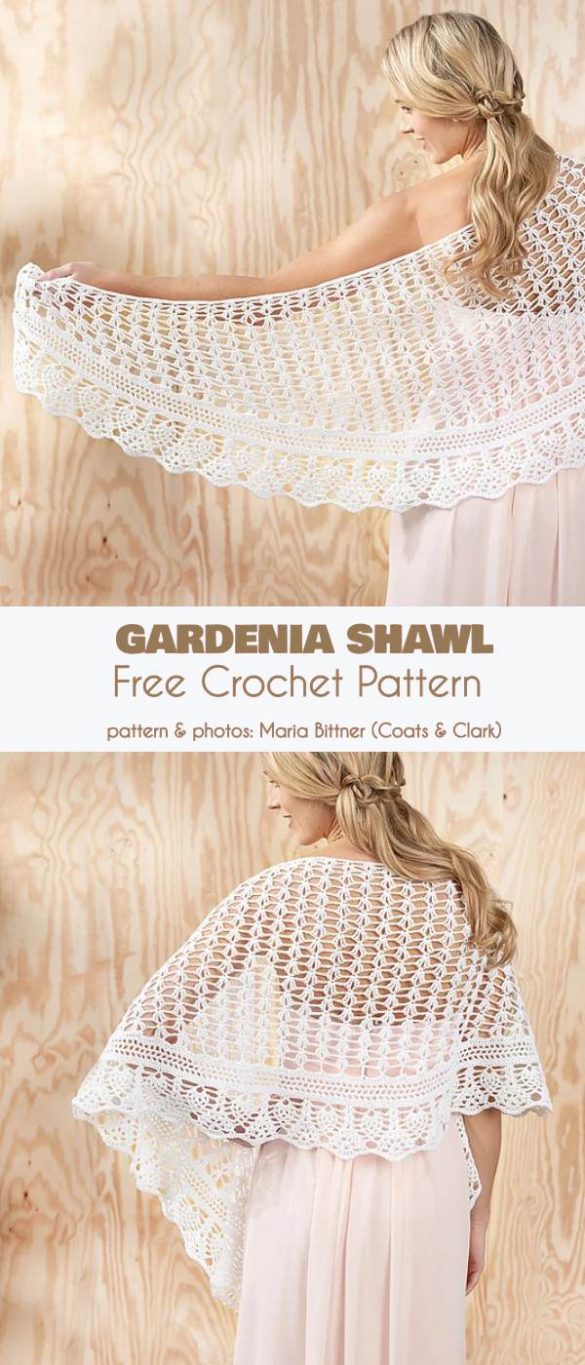 Gardenia Shawl Free Crochet Pattern - Your Crochet