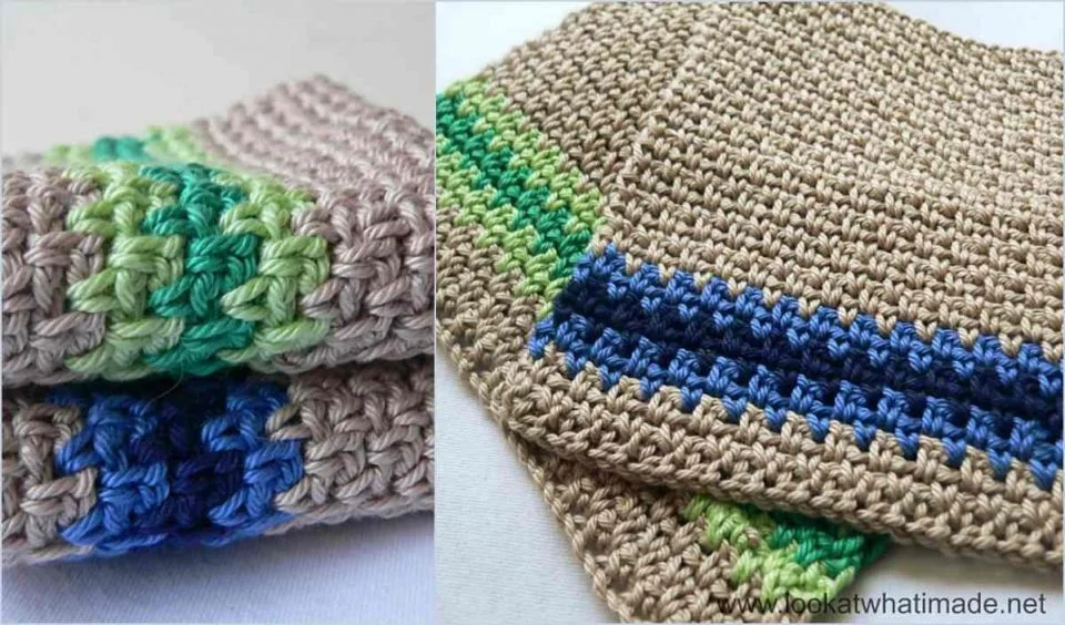 Linen Stitch Dishcloth Free Crochet Pattern - Your Crochet