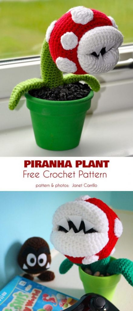 Mario Bros. Piranha Plant Free Crochet Pattern - Your Crochet