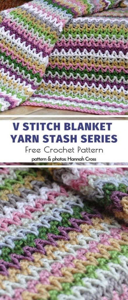 V Stitch Crochet Blankets Free Patterns - Your Crochet