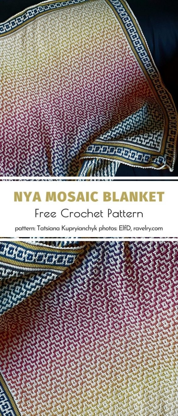 NYA Infinity Mosaic Blanket Project Ideas and Free Pattern - Your Crochet