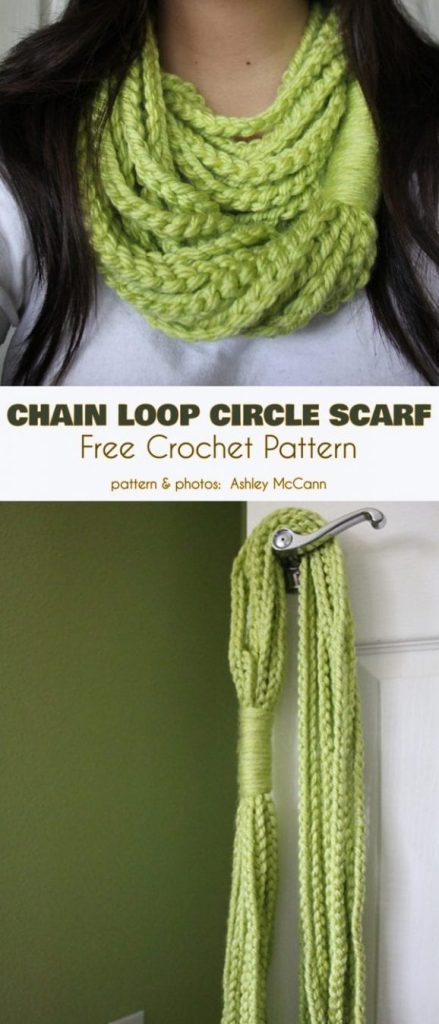 Chain Loop Circle Scarf Free Crochet Pattern - Your Crochet