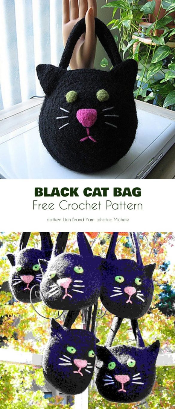 Cute Cat Purse Bag Free Crochet Patterns + Video - Your Crochet
