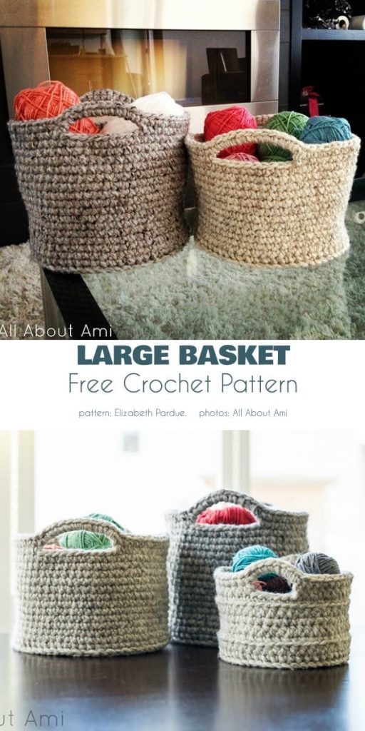 Baskets for Stocking Yarn Free Patterns