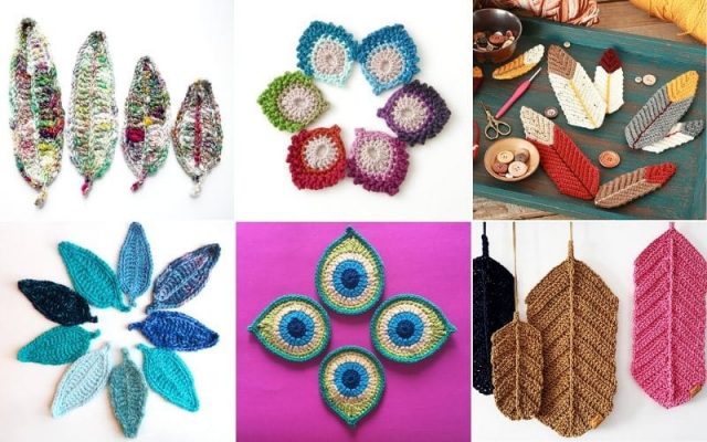 Beautiful Feather Appliques - Your Crochet