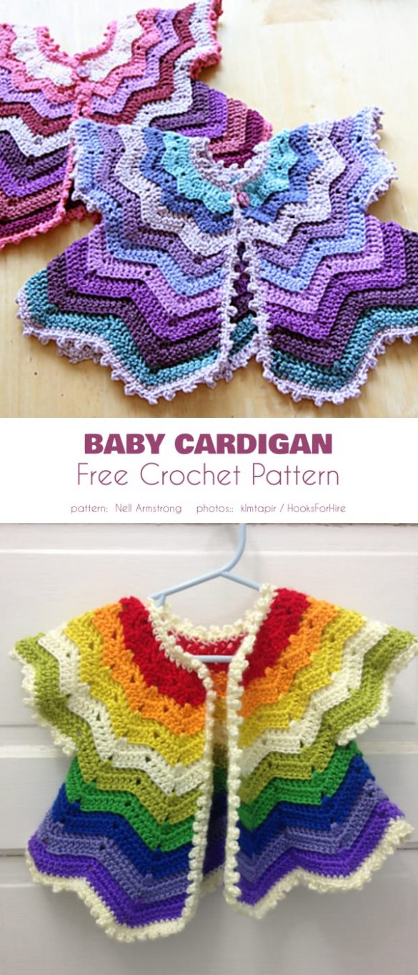 Baby Short-Sleeved Cardi Free Crochet Patterns - Your Crochet