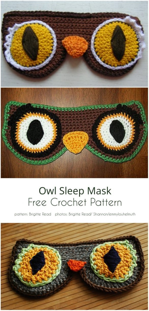 Animal Sleep Mask Free Crochet Patterns - Your Crochet