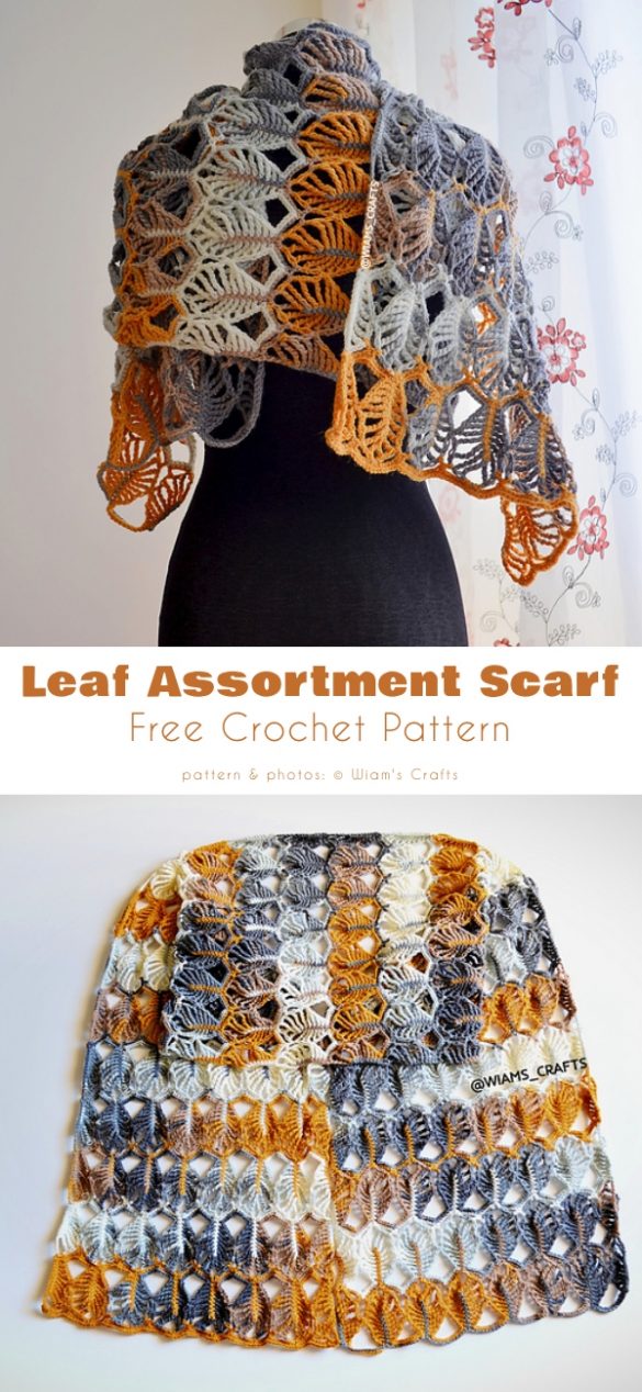 Leaf Scarf, Free Crochet Patterns - Your Crochet