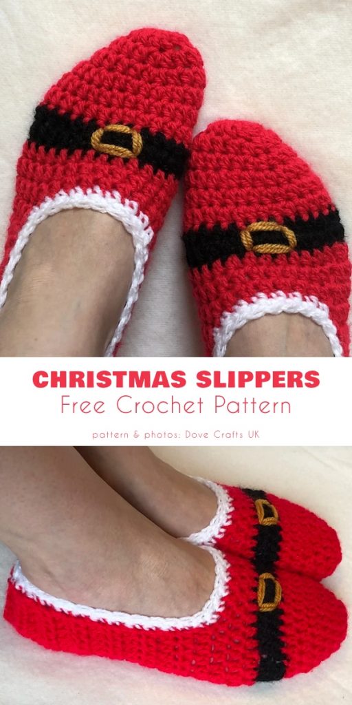 Santa Slippers for Everyone Free Crochet Patterns - Your Crochet