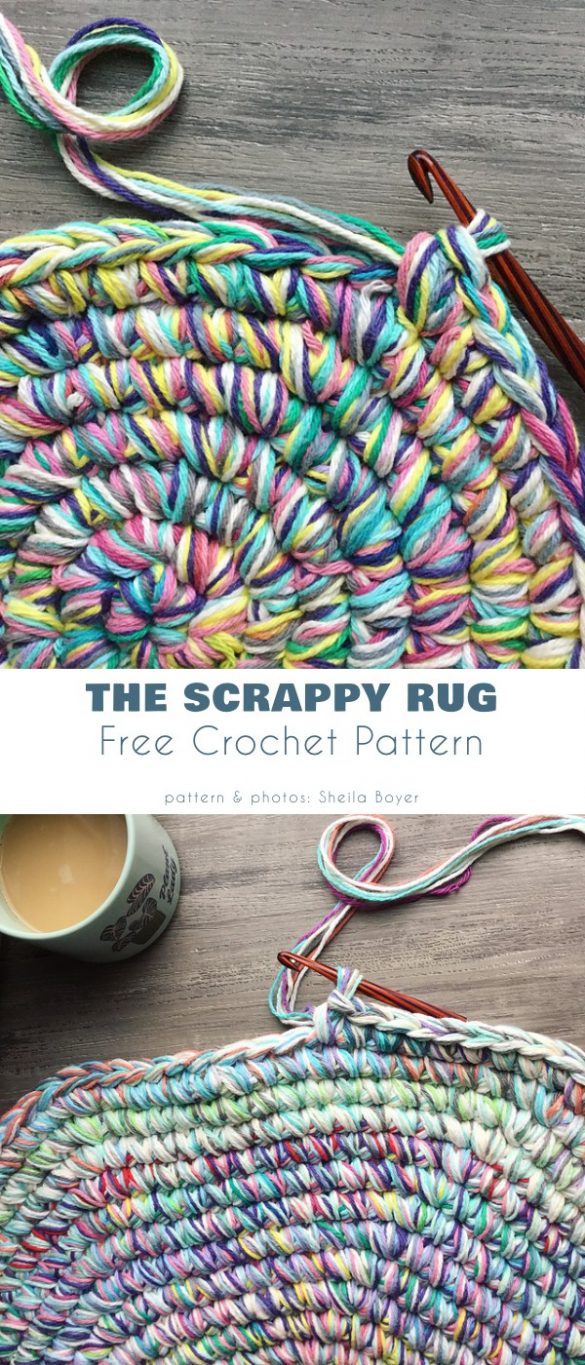 Scrap Round Rug Free Crochet Patterns - Your Crochet