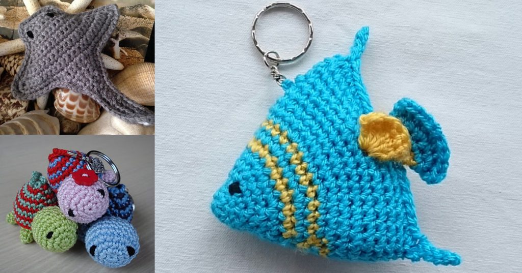 5 Amazing Sea Creature Keychain Free Crochet Patterns - Your Crochet