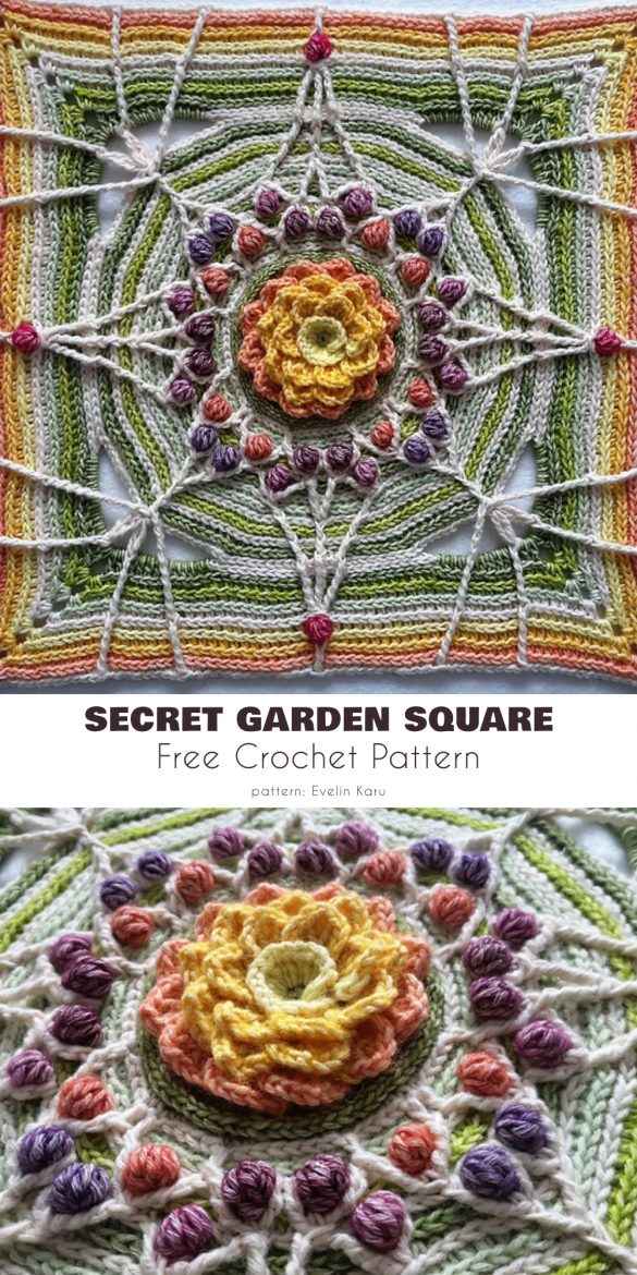 Beautifully Detailed Square Free Crochet Patterns - Your Crochet