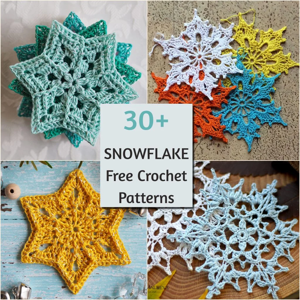 30 Free Crochet Snowflake Pattern Ideas You’ll Love