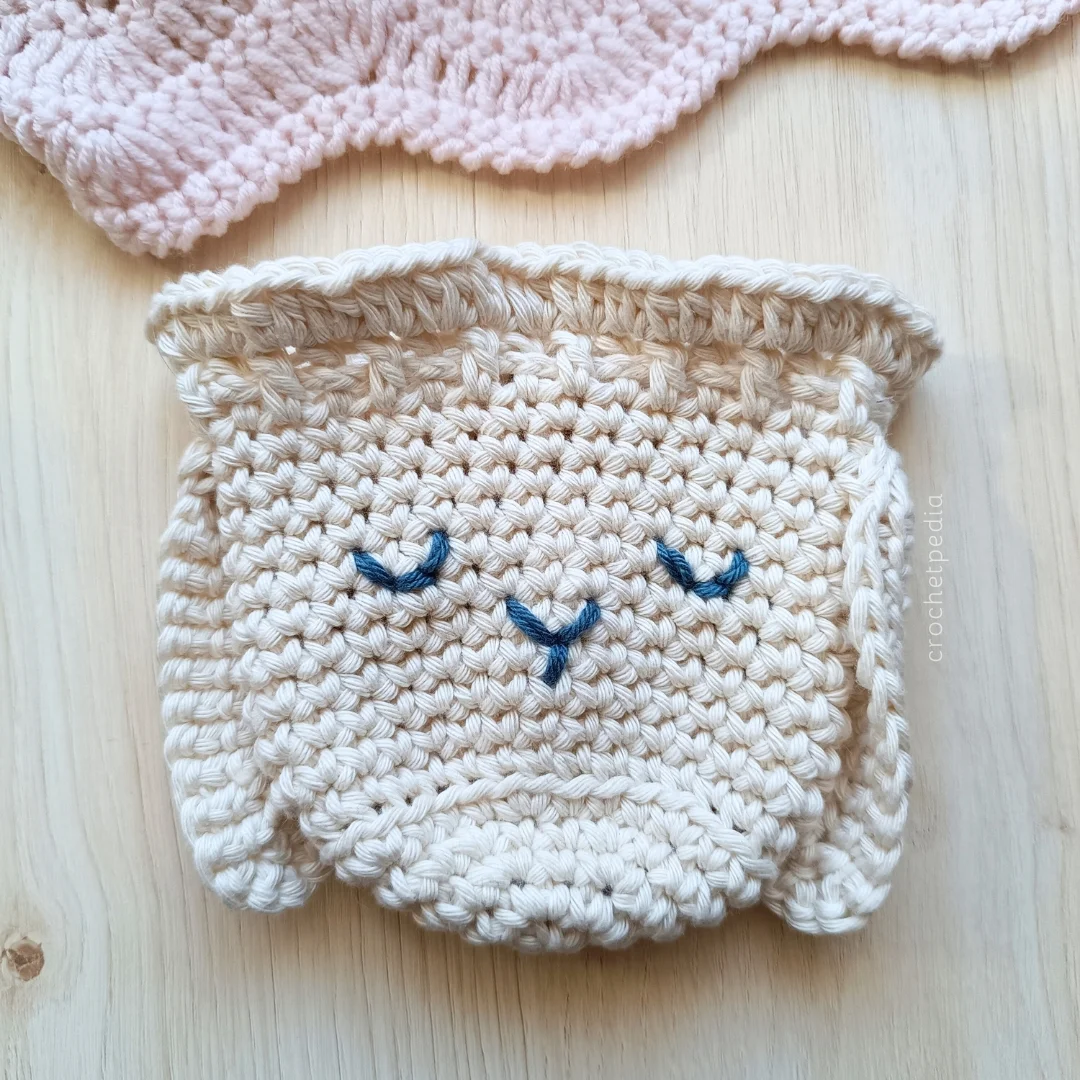 Sheep Pouch Free Crochet Pattern