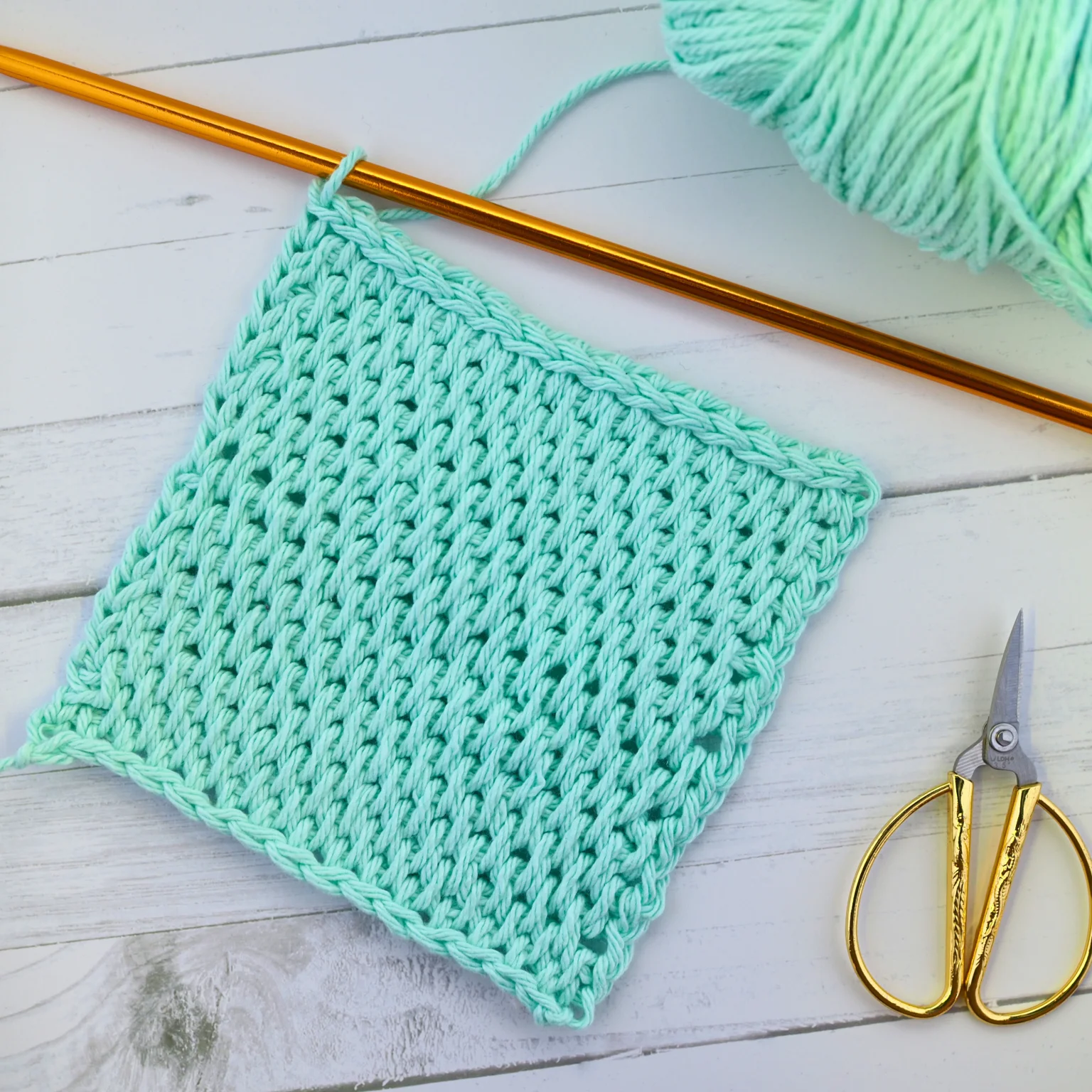 Tunisian Crochet Stitches: the Basic Stitches Tutorial for beginners