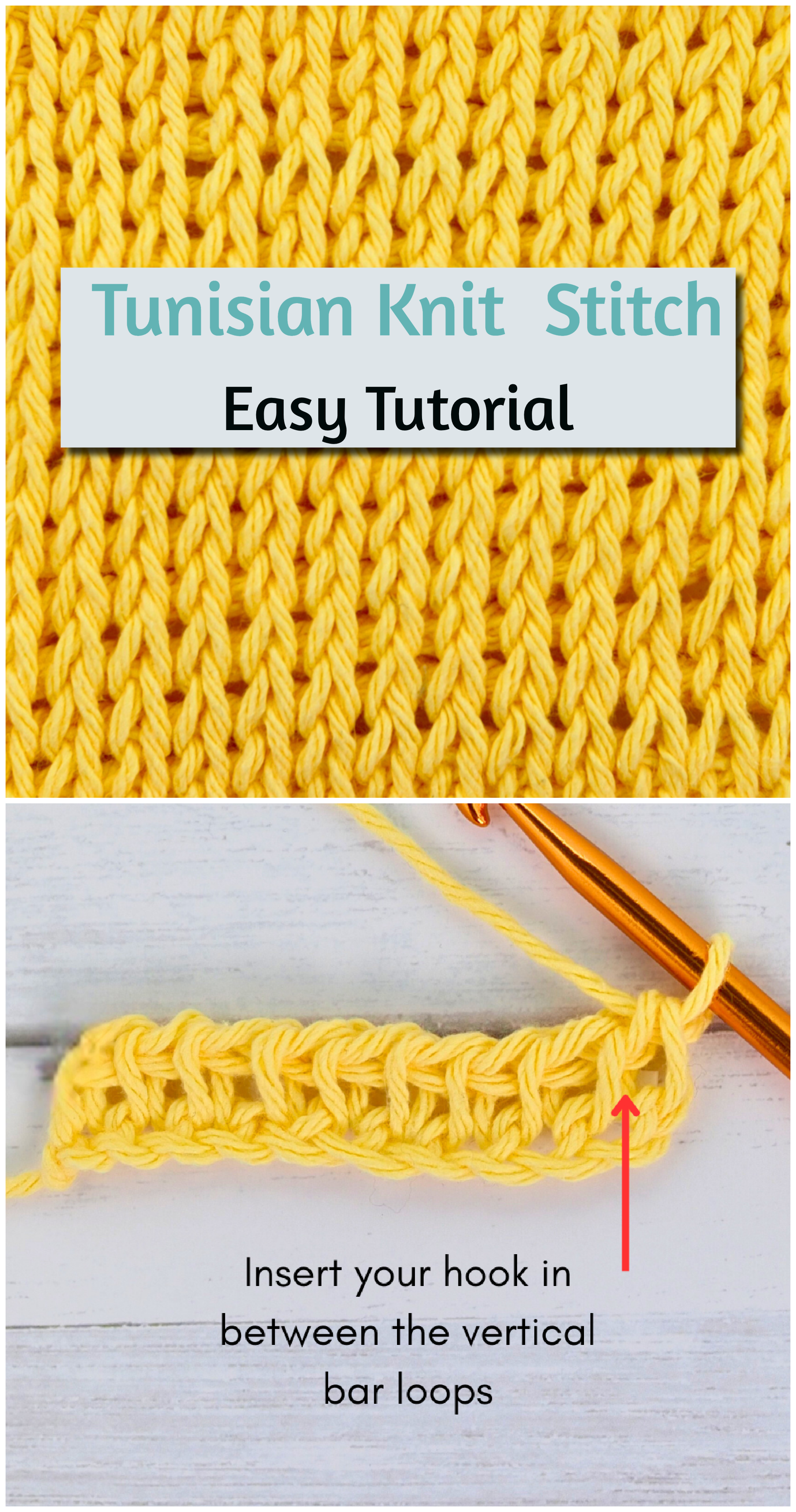 Tunisian Crochet Stitches: the Basic Stitches Tutorial for beginners